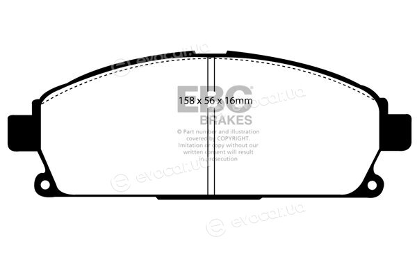 EBC DP41247R комплект гальмівних колодок дискових гальм придбати з ...